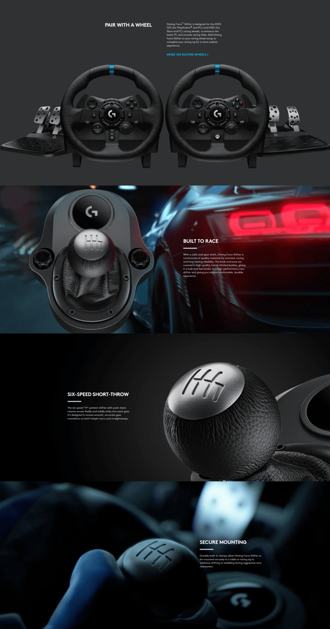 Logitech Shifter For G923, G29 and G920 Racing Wheels